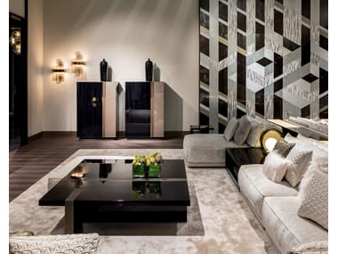 ALEC Low square ebony coffee table By Sicis | design Massimiliano Raggi