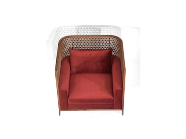 High-back fabric armchair ALEXA LOVE SEAT By Mobi