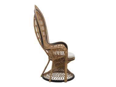 ALICE High-back rattan garden armchair By Il Giardino di Legno