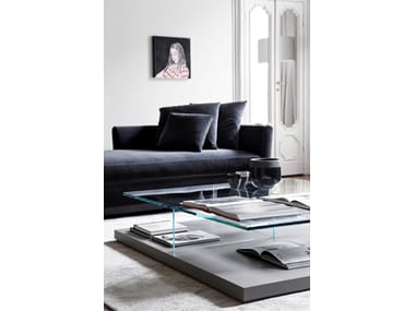 ALLEN Upholstered fabric day bed By Meridiani