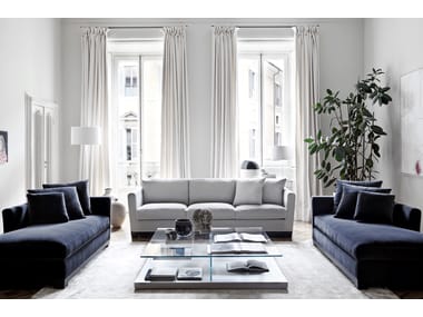 ALLEN Upholstered fabric day bed By Meridiani