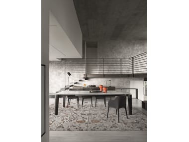 Extending ceramic table ALPHA By Calligaris