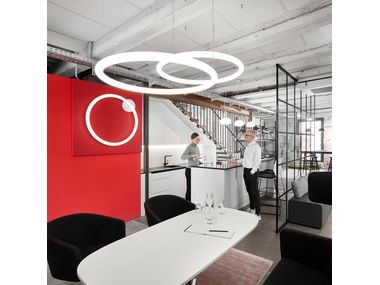 ALPHABET OF LIGHT CIRCULAR LED methacrylate pendant lamp By Artemide ...