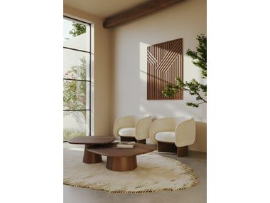 AMOS Low square wooden coffee table for living room By Wewood