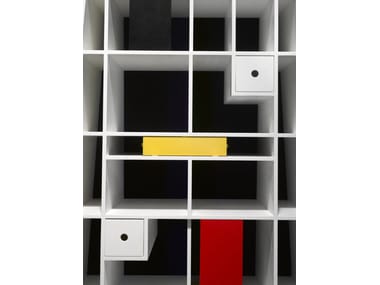 MOVING MONDRIAN Bookcase By AMOSDESIGN