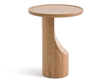 STIGIDO Round oak side table By AMPM