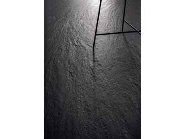 ARDESIA - NERO A SPACCO Ceramic slab for horizontal surfaces By Laminam