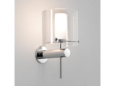 AREZZO Dimmable glass and steel wall lamp By Astro Lighting