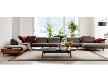 ARGO | Corner sofa Sectional fabric sofa with storage space By Porada ...