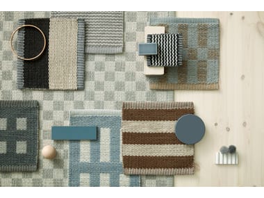 Wool rug with geometric shapes ARKAD By Kasthall design Gunilla ...