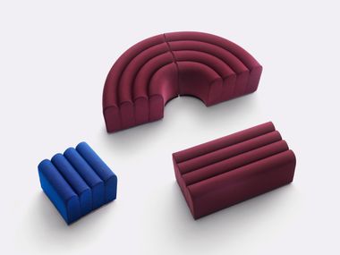 ARKAD Modular fabric pouf By Zilio A&C | design NOTE Design Studio