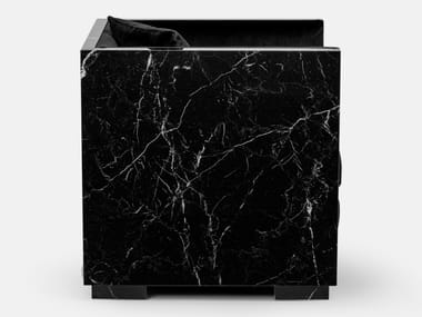 Armchair in velvet and stoneware ARMCHAIR WITH MARBLE EFFECT By ...