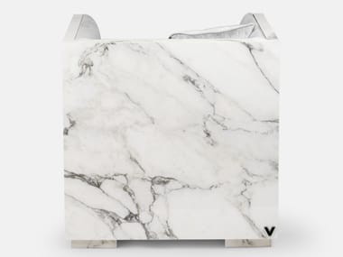 Armchair in velvet and stoneware ARMCHAIR WITH MARBLE EFFECT By ...