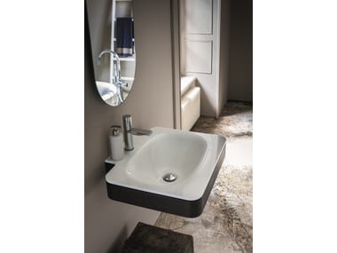 ATOLLO | Oval mirror Oval wall-mounted mirror with integrated lighting ...