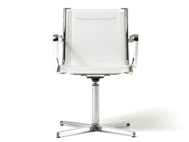 AUCKLAND Mesh office chair with armrests with 4-spoke base By Diemme