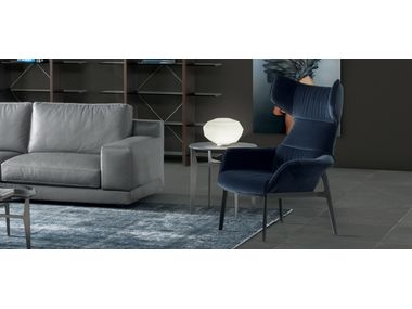 AURA Wing fabric armchair By Natuzzi Italia | design Claudio Bellini