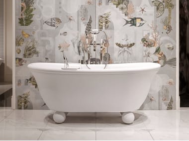 AURORA BIJOUX WHITE Freestanding White Tec Plus bathtub By Devon&Devon