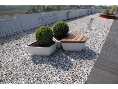 AUSTEN | UHPC bench Modular backless UHPC bench By Metalco