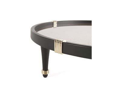 AXUM Low round wooden coffee table By ETRO Home Interiors