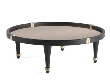 AXUM Low round wooden coffee table By ETRO Home Interiors