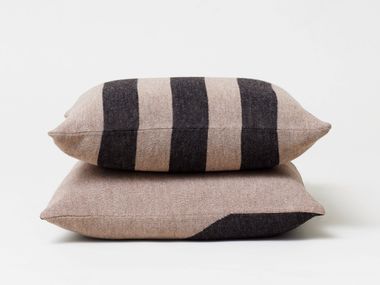 AYMARA Striped square alpaca cushion By Form & Refine