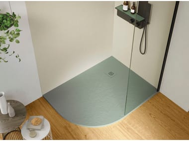 BASE SLATE Receveur retangular de Akron© By Acquabella