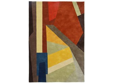 OPTIC Rectangular long pile rug with optical pattern By Ademi