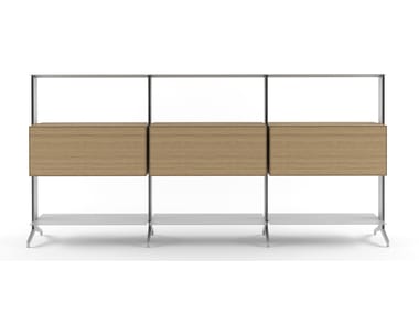 ALINE_04 Bibliothèque ouverte modulable en aluminium By Alias | design Dante Bonuccelli