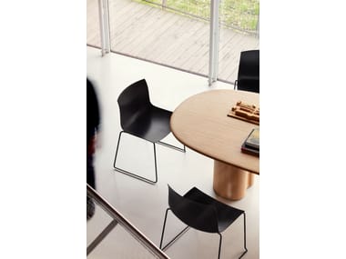 CATIFA CARTA Sled base PaperShell chair By Arper | design Lievore ...