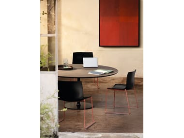 CATIFA CARTA Sled base PaperShell chair By Arper | design Lievore ...