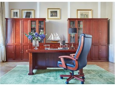 PRESTIGE B630 Rectangular wooden executive desk with drawers By ...