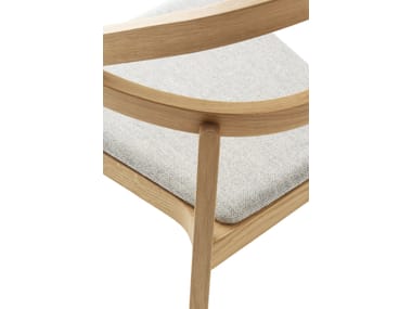 BACI Wooden chair with armrests By Passoni | design Atelier Oï