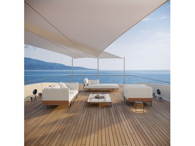 BAIA Fabric garden sofa By Ethimo | design Christophe Pillet