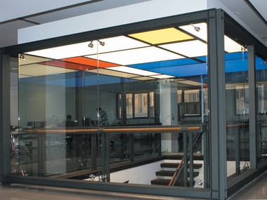 BARRISOL® TILES Backlit indoor PVC stretch ceiling By BARRISOL