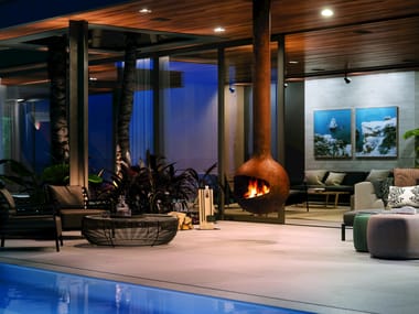 BATHYSCAFOCUS OUTDOOR | Outdoor fireplace By Focus creation design Dominique Imbert