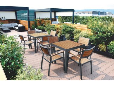 BAVARIA Square aluminium outdoor table By Contral