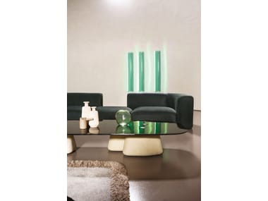 FANY Rectangular low glass coffee table By Baxter | design Christophe ...