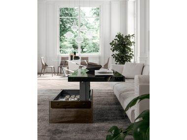 BELLAGIO Height-adjustable rectangular coffee table By Ozzio Italia ...