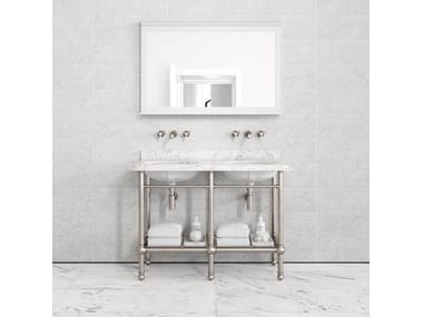BELMONT | Double console sink Floor-standing stainless steel console ...