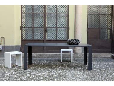 BIG IRONY OUTDOOR | Garden table Rectangular painted metal garden table ...