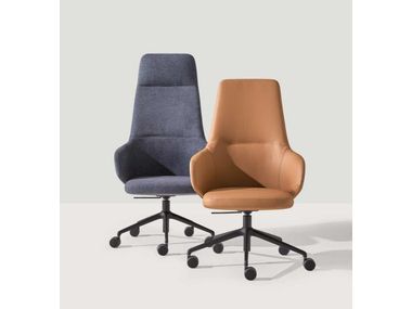 BINAR EXECUTIVE Height-adjustable fabric executive chair with castors ...