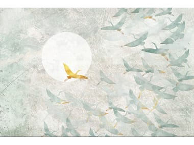 BIRDS AND WAVES GOLD Wallpaper By Officinarkitettura®