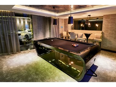 BLACKLIGHT Rectangular stainless steel pool table By Billards Toulet