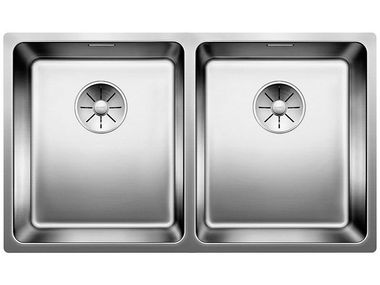 Contemporary style 2 bowl built-in undermount stainless steel sink ...