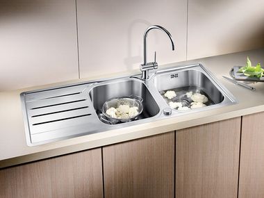 Built-in stainless steel sink with drainer BLANCO MEDIAN 6 S By Blanco