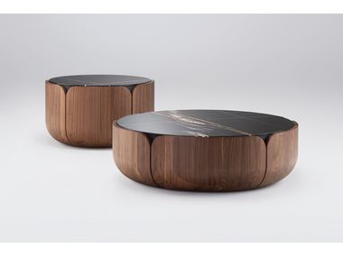 BLOOM Round coffee table in marble and solid wood By Milla & Milli ...