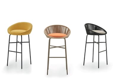 BLOOM Fabric stool with footrest By PARLA | design Betül İnci