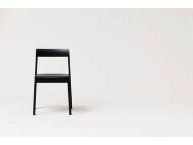 BLUEPRINT Stackable oak chair open back By Form & Refine
