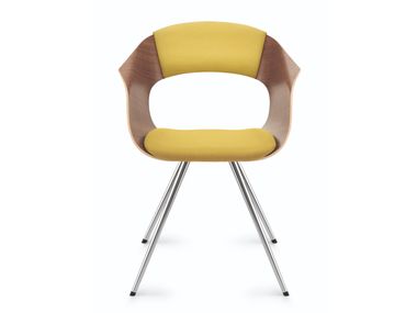 BONITO Wooden chair and aluminium legs with armrests By ZÜCO | design ...