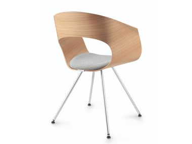 BONITO Wooden chair and steel legs with armrests By ZÜCO | design ...